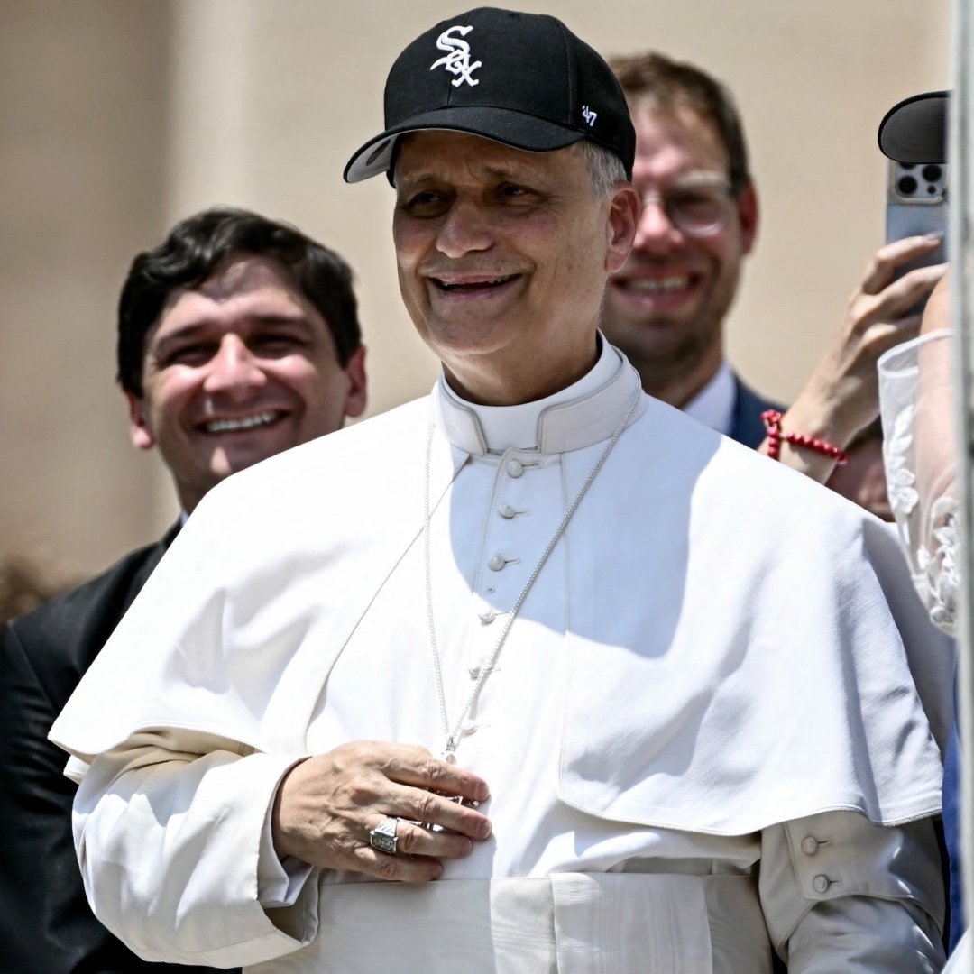 Chicago-Born Pope Leo XIV Wears White Sox Cap at Vatican, Plans Video ...