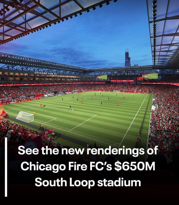 Chicago Fire FC Unveils $650 Million, 22,000-Seat South Loop Stadium in ...