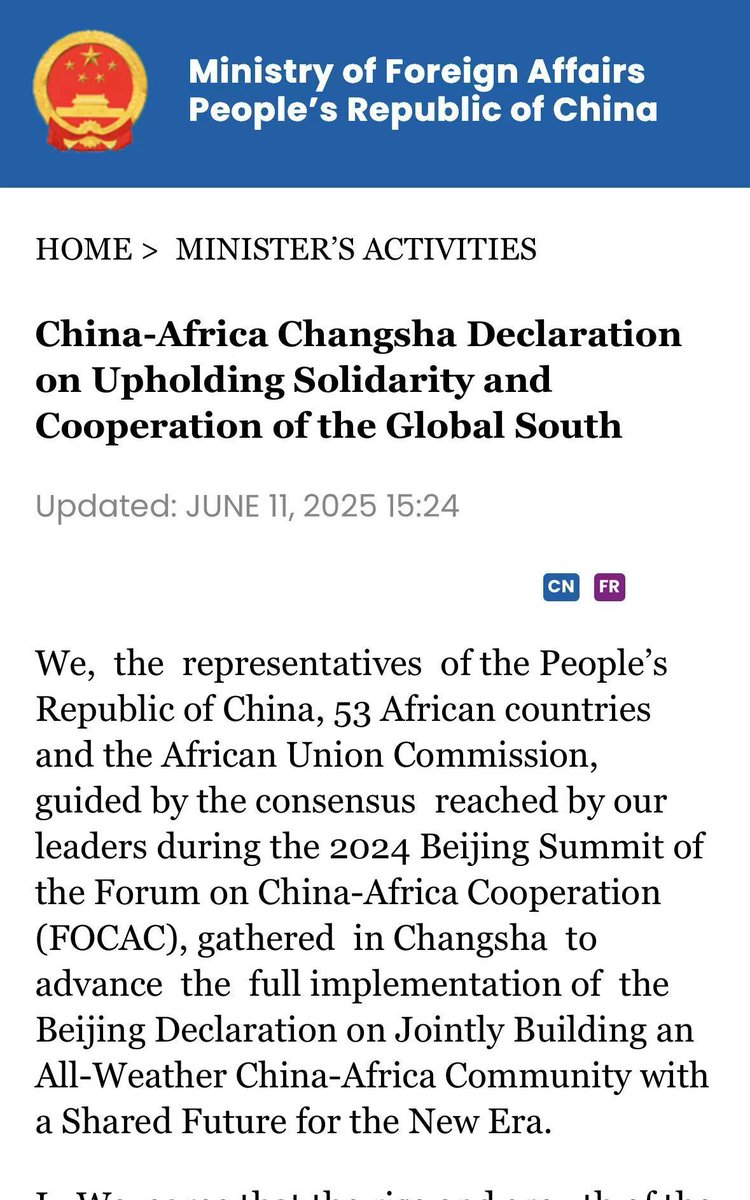 China, 53 African Countries and African Union Oppose US Tariffs in Changsha Declaration on ...