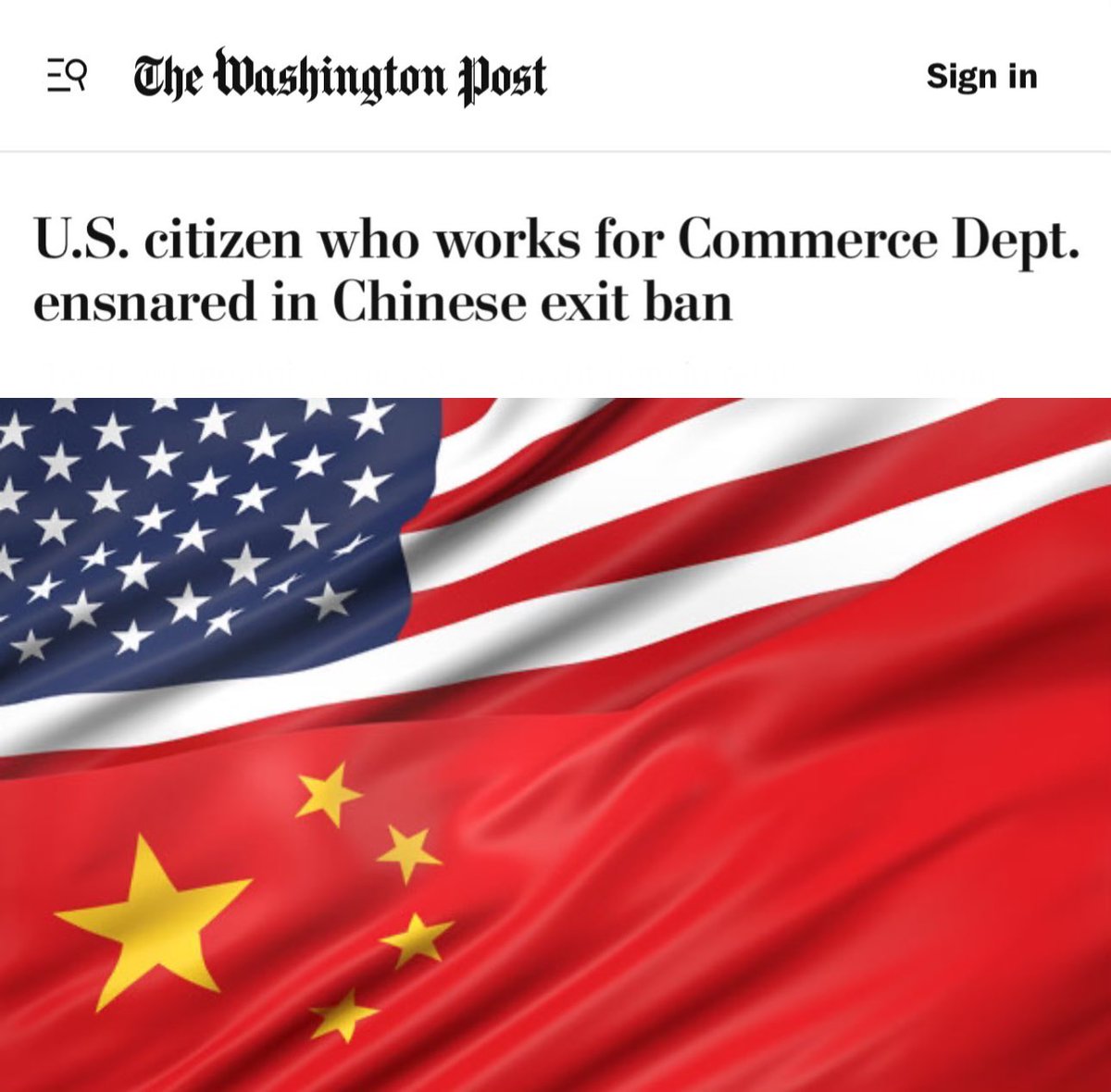 China Bars U.S. Commerce Department Worker From Leaving Country ...