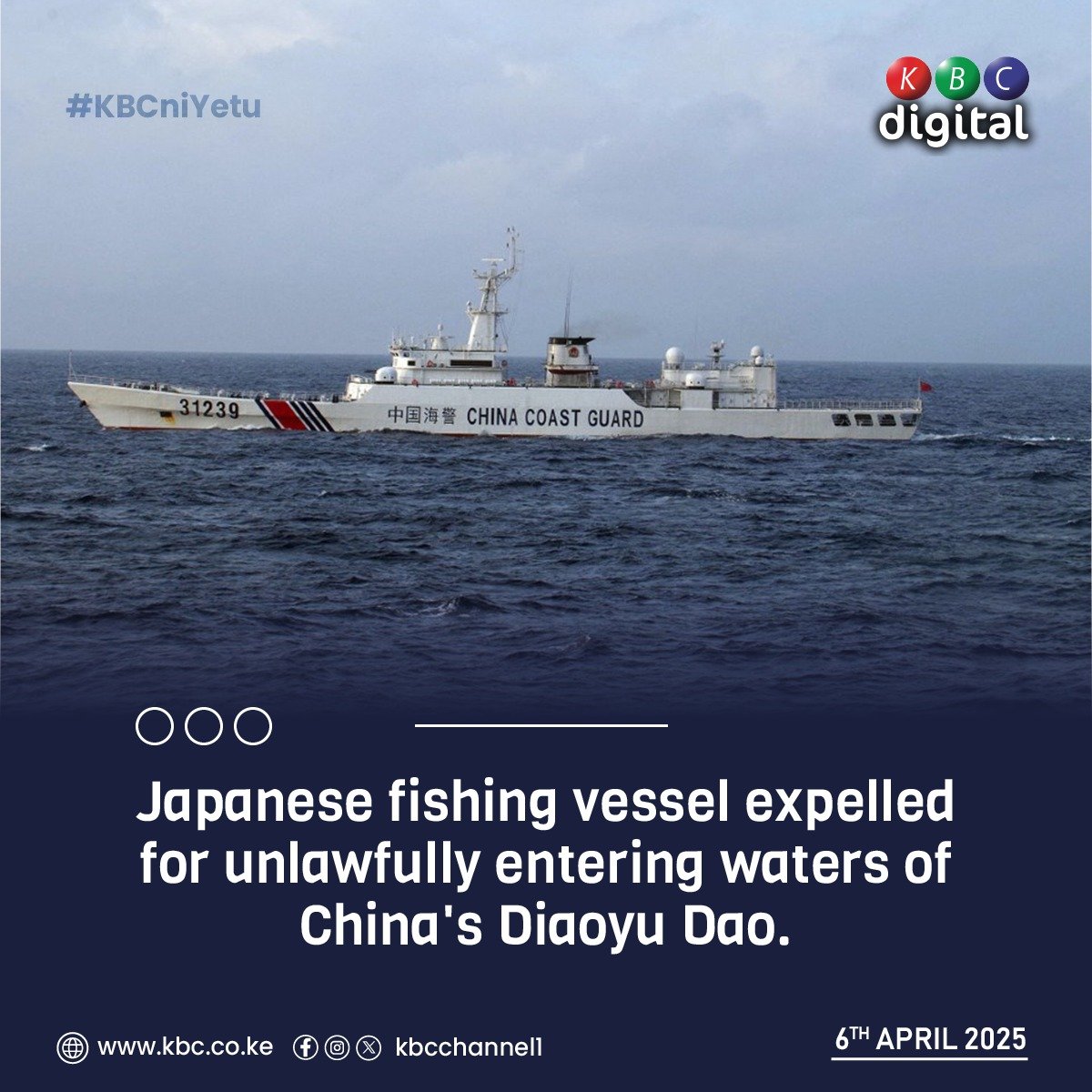 China Coast Guard Expels Japanese Fishing Vessel Tsurumaru for ...