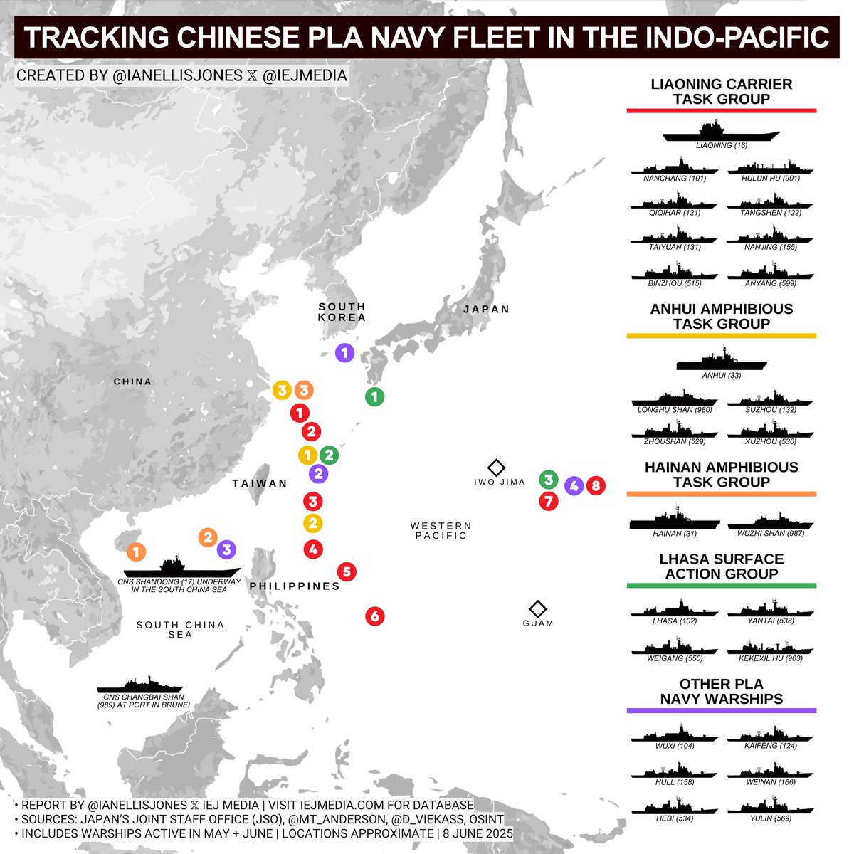 China Deploys 9 Vessels, 34 Aircraft Near Taiwan as 1,350+ Naval Fleet ...
