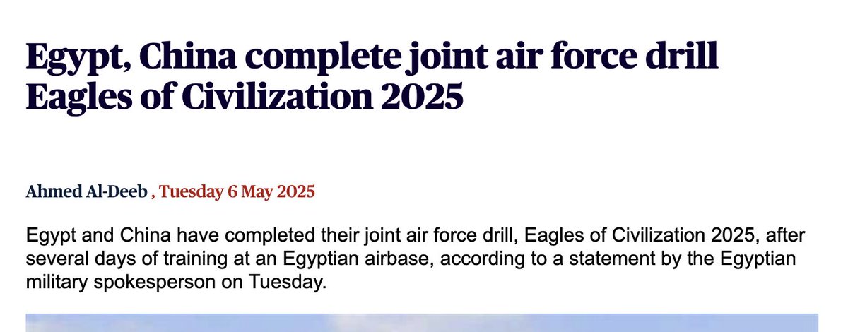 China and Egypt Conclude 18-Day 'Eagles of Civilization 2025' Exercise ...