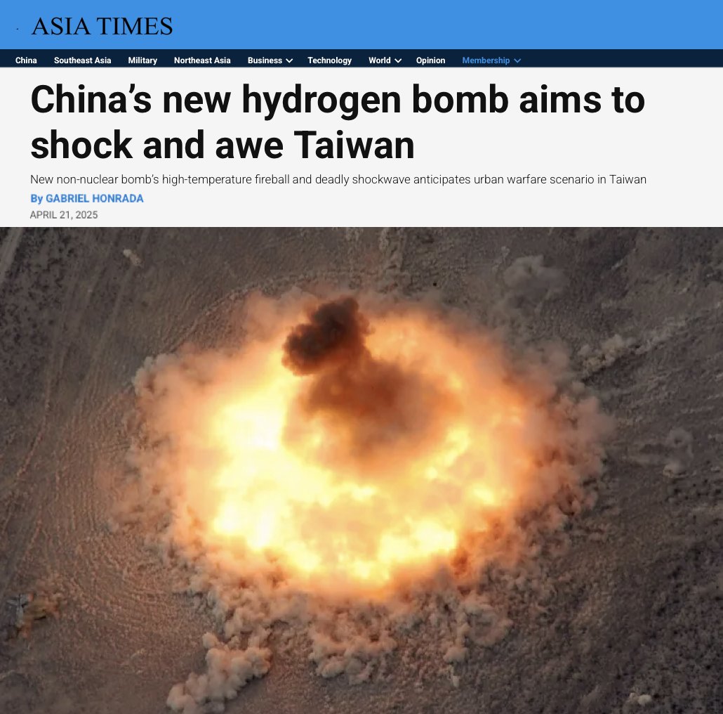 China Tests Non-Nuclear Hydrogen Bomb Using Powdered Hydrogen ...