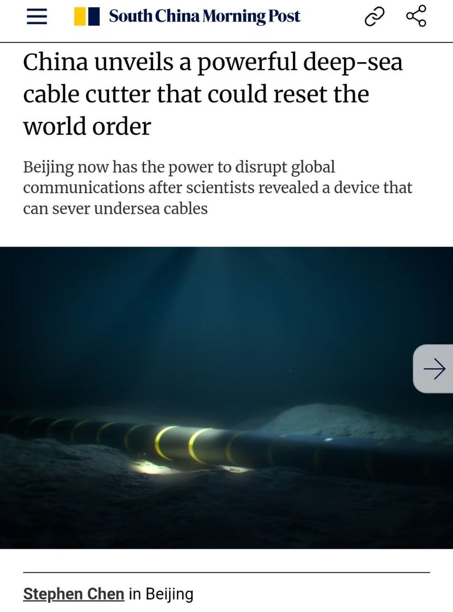 China Unveils Deep-Sea Cable Cutter at 4,000 Meters, Threatening 95% of ...