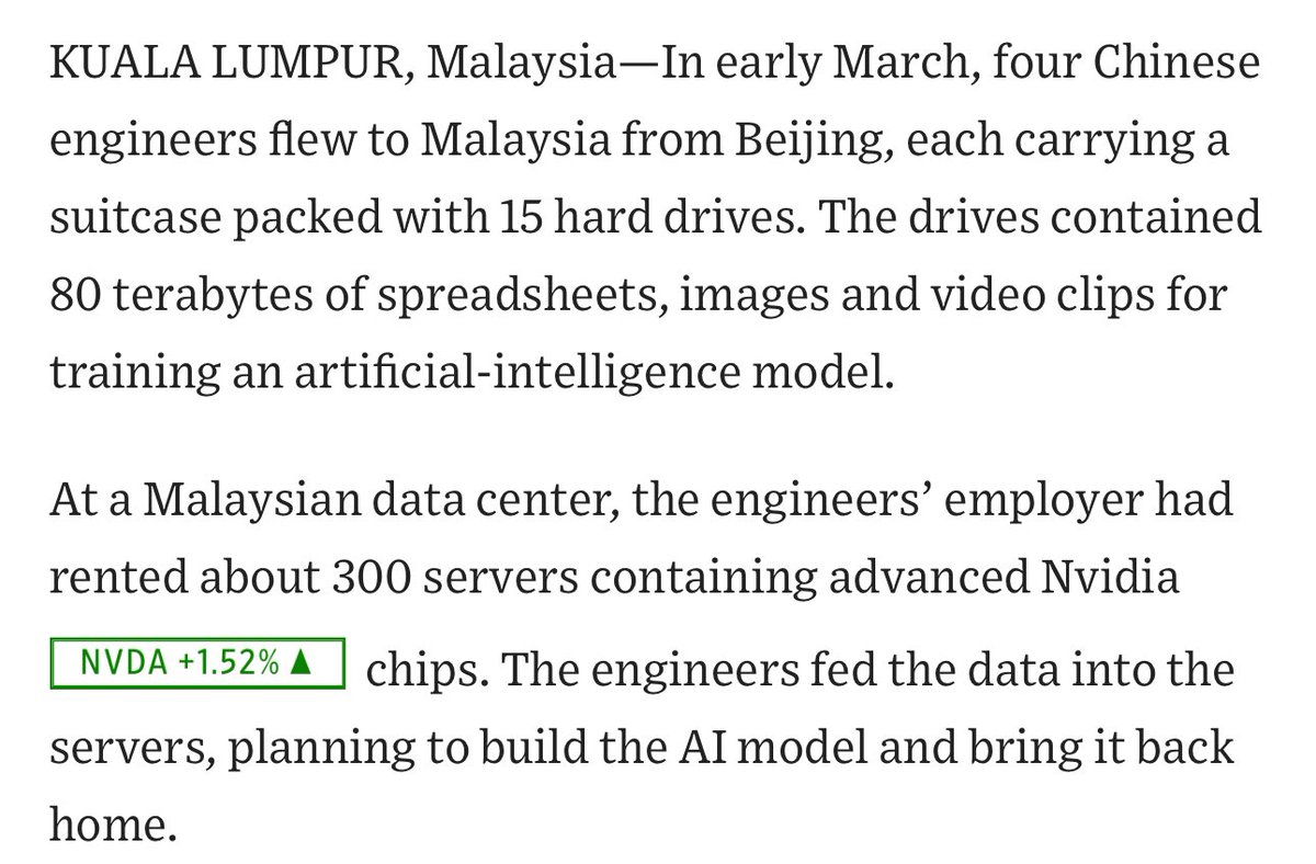 Chinese AI Firms Bypass U.S. Nvidia Chip Curbs by Flying 80TB Hard ...