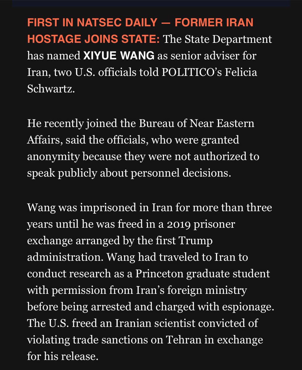 Chinese-American Former Hostage Xiyue Wang Appointed Senior Advisor for ...