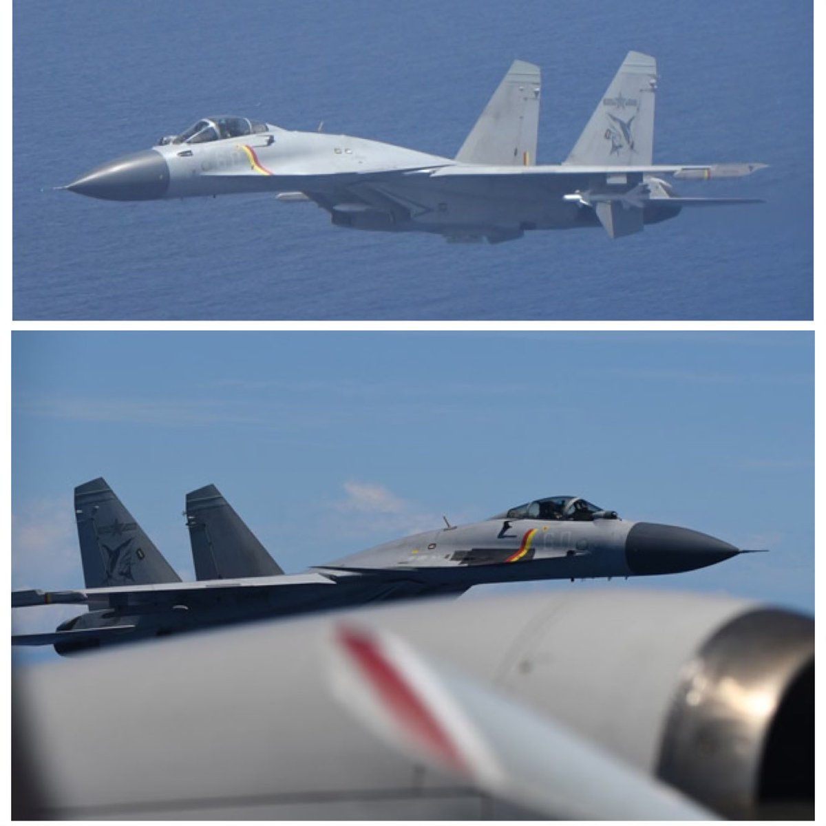 Chinese J-15 Fighter Jet Flies Within 45 Meters of Japanese Maritime ...