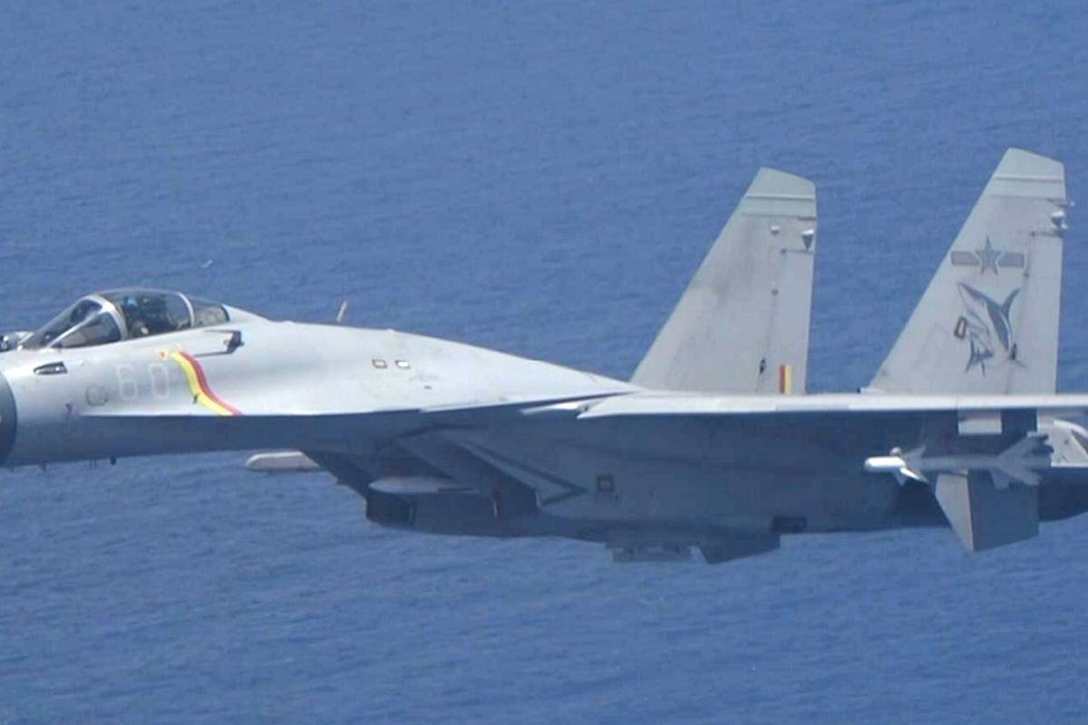 Chinese J-15 Fighter Jet Flies Within 45 Meters of Japanese P-3C Plane ...