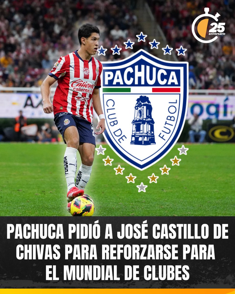Chivas’ Right-Back José Castillo Joins Pachuca for FIFA Club World Cup 2025 from June 14 to July ...