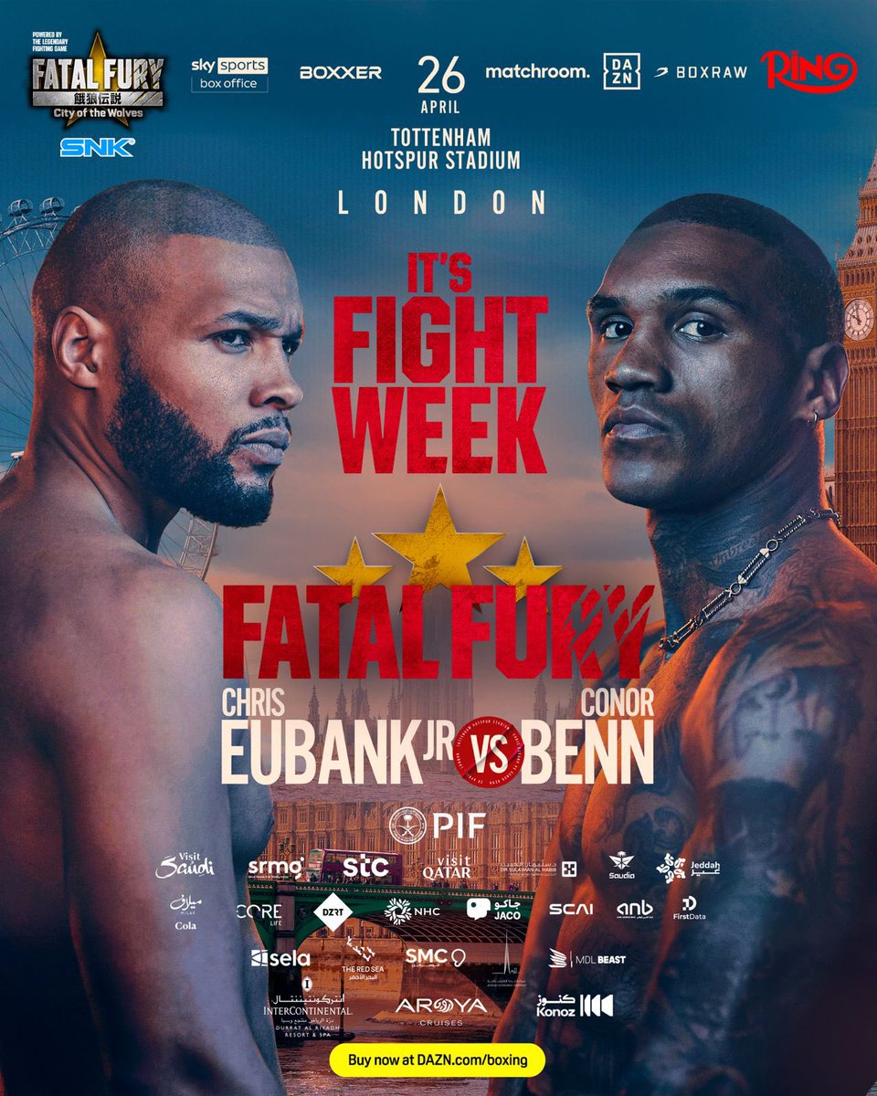 Chris Eubank Jr. vs Conor Benn Set for Fatal Fury: City of Wolves April ...