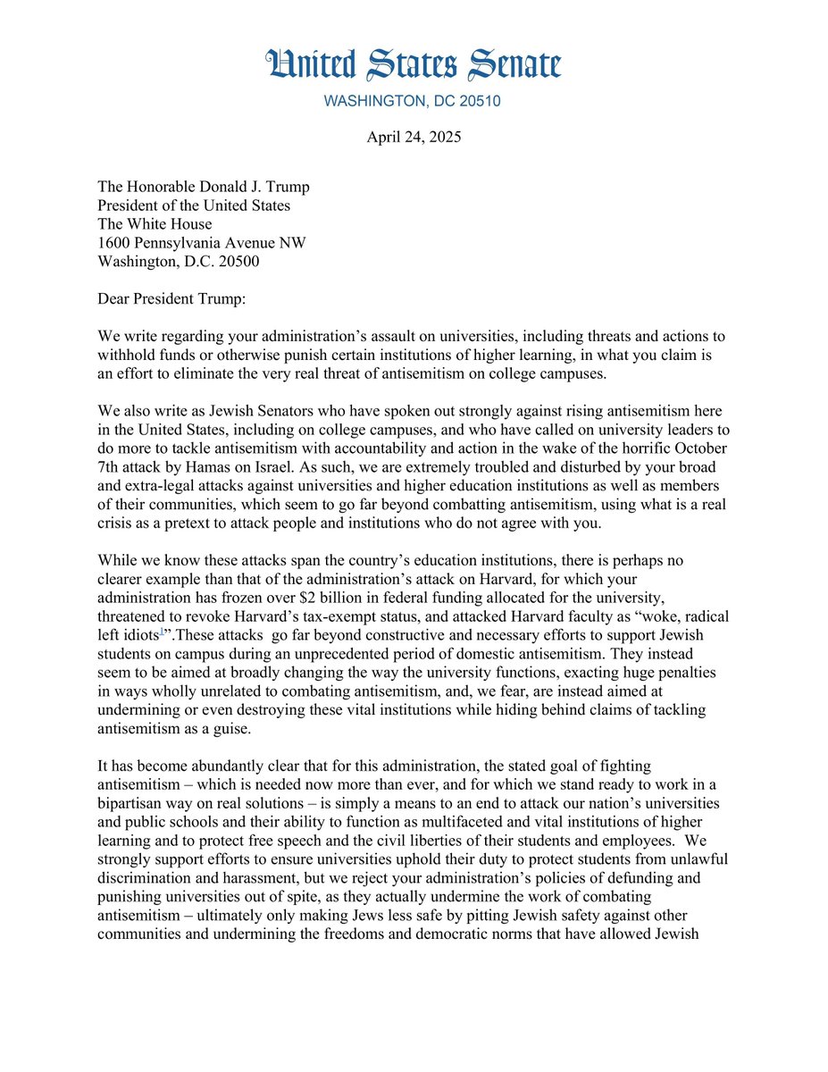 Chuck Schumer, Jewish Senators Accuse Trump of Weaponizing Antisemitism ...