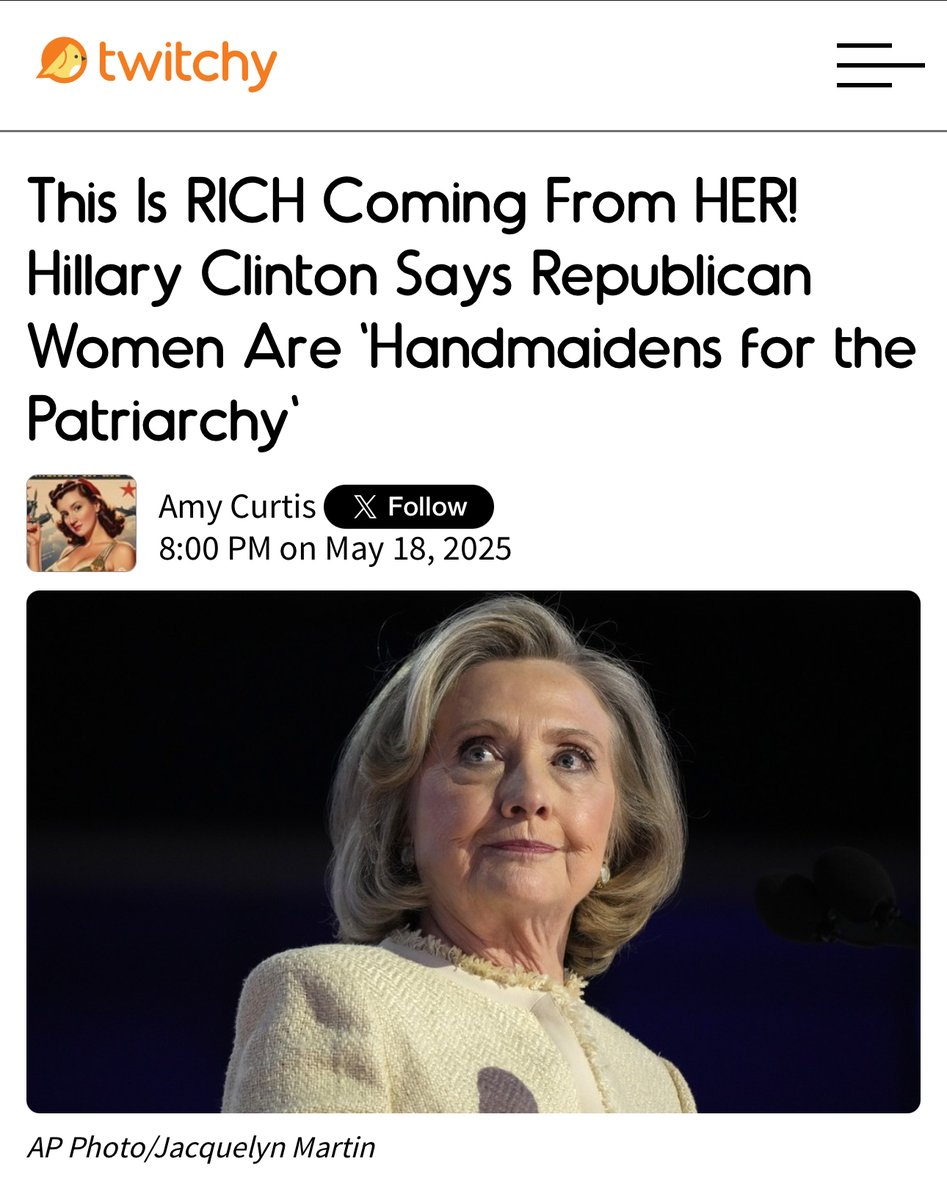Clinton Says GOP Female President Would Be 'Handmaiden to the ...