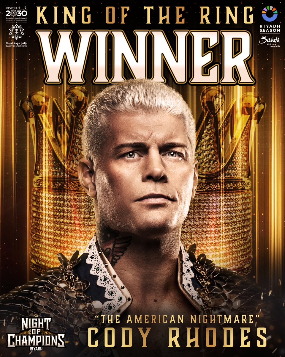 Cody Rhodes Wins 2025 King of the Ring at WWE Night of Champions June ...