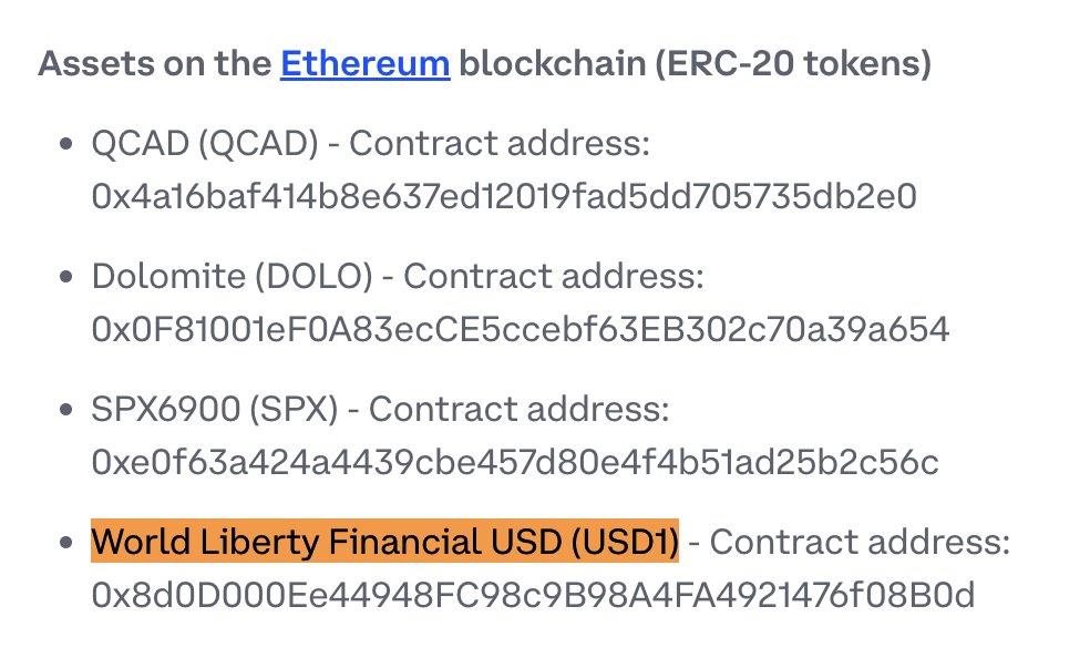 Coinbase Lists Trump-Backed World Liberty Financial’s USD1 Stablecoin ...