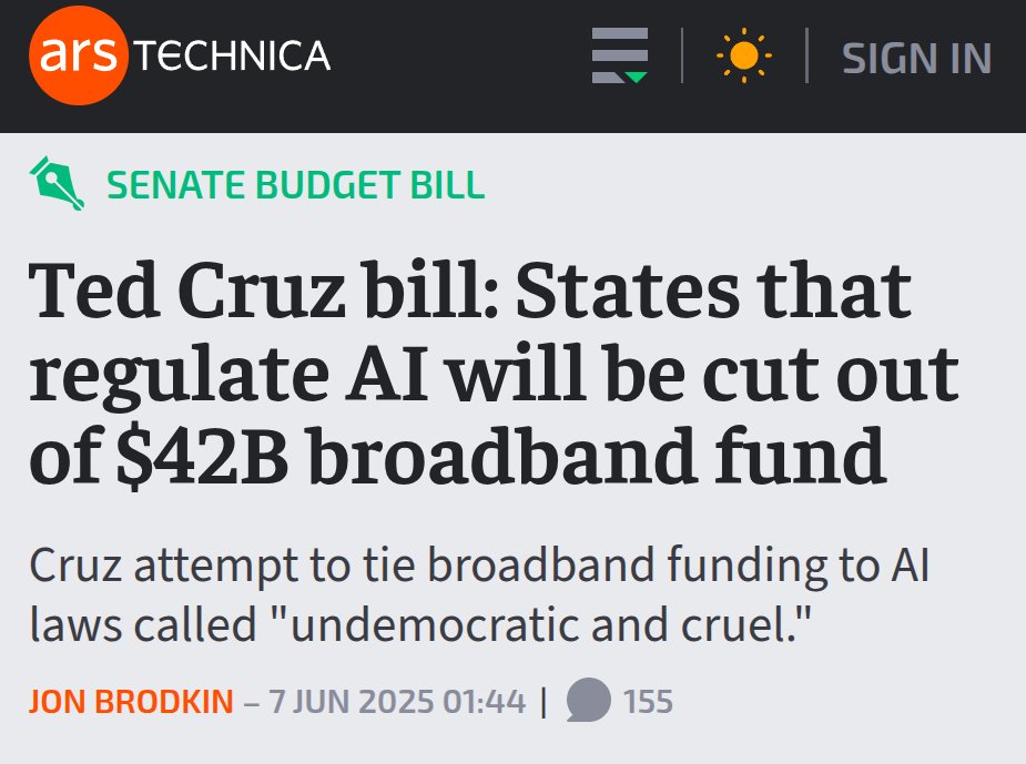 Congress Weighs 10-Year State AI Law Ban, Ties $42B Broadband Funding ...
