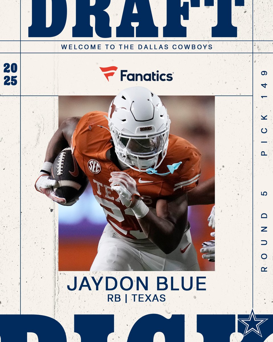 Cowboys Draft Texas RB Jaydon Blue at No. 149, Add LB Shemar James with ...