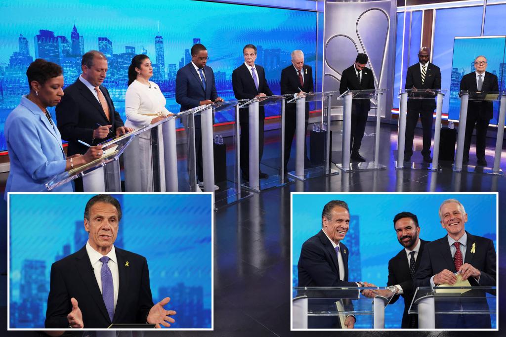 Cuomo Faces Blistering Attacks as Nine Candidates Clash in First NYC ...