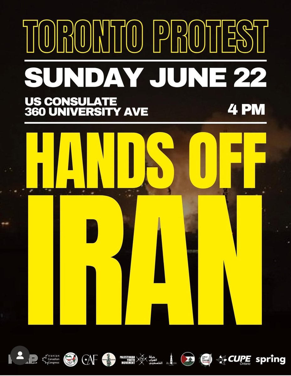 CUPE Ontario Draws Fire for Sponsoring ‘Hands Off Iran’ Rally in ...