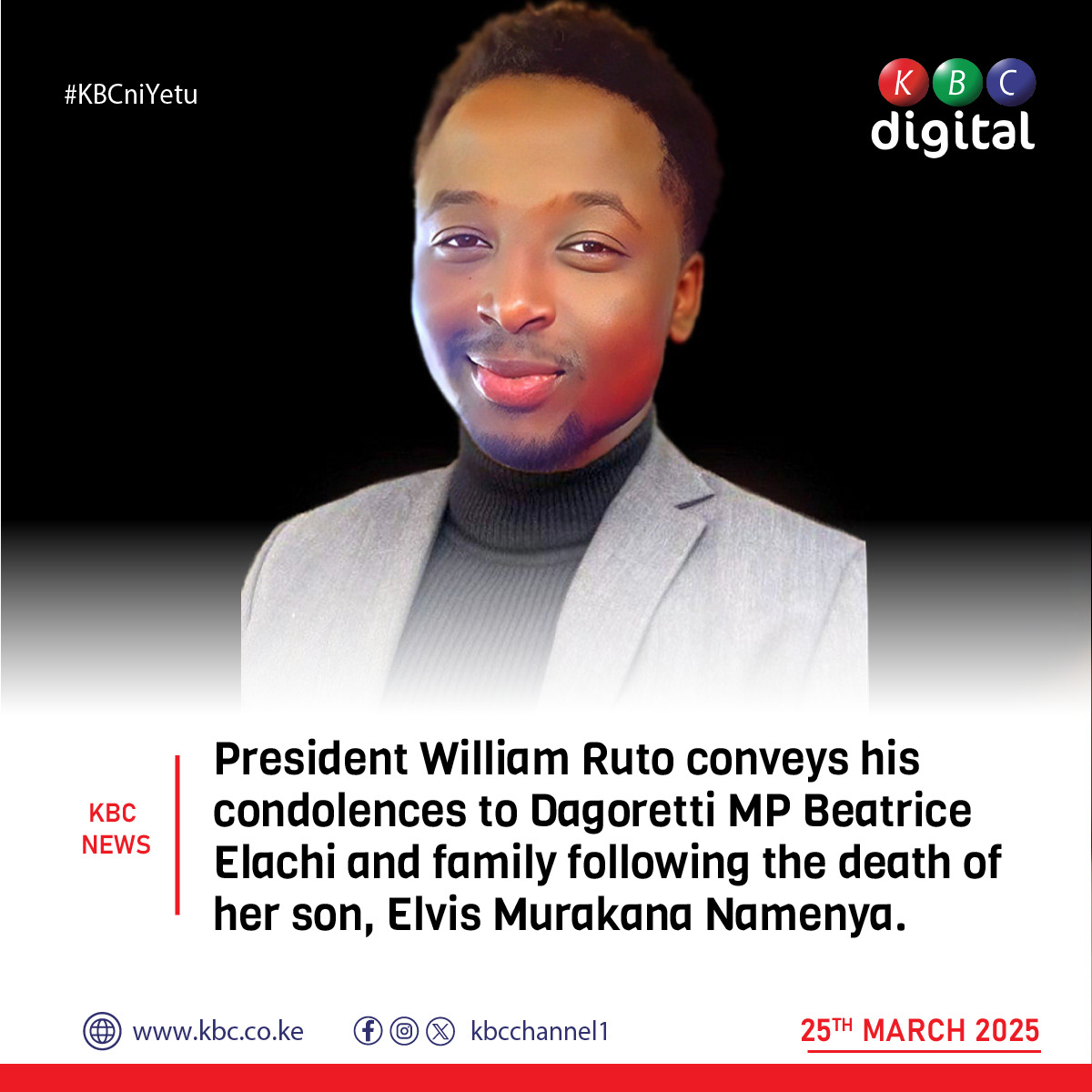 Dagoretti North MP Beatrice Elachi Mourns Son Elvis Murakana Namenya ...