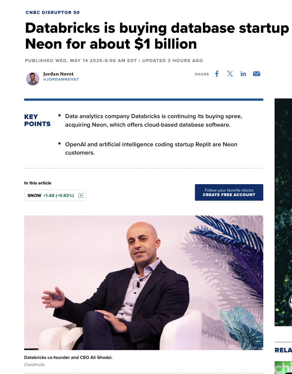 Databricks Acquires Neon for $1 Billion, Enhancing AI-Powered Data ...