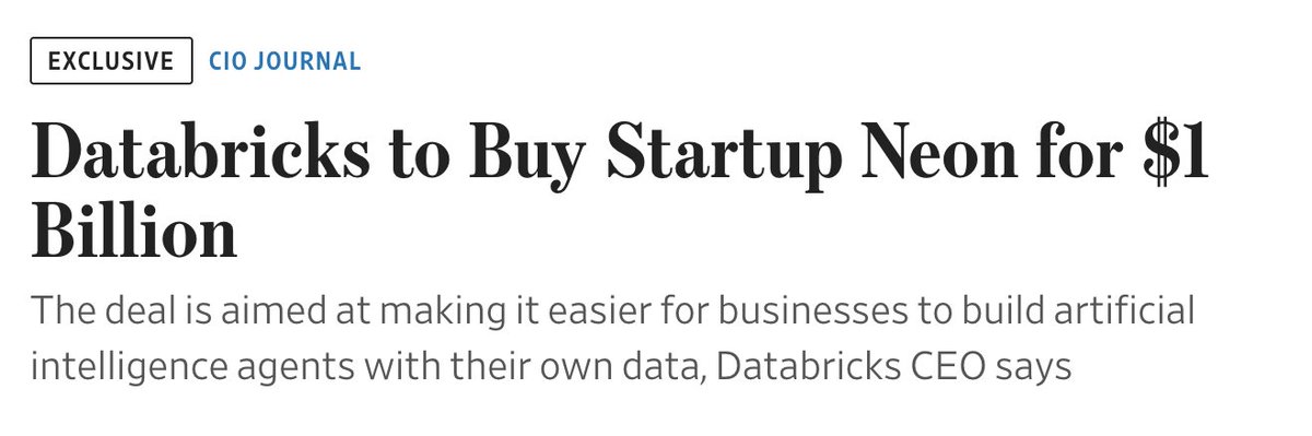 Databricks to Acquire Database Startup Neon for $1 Billion to Boost Generative AI Data ...