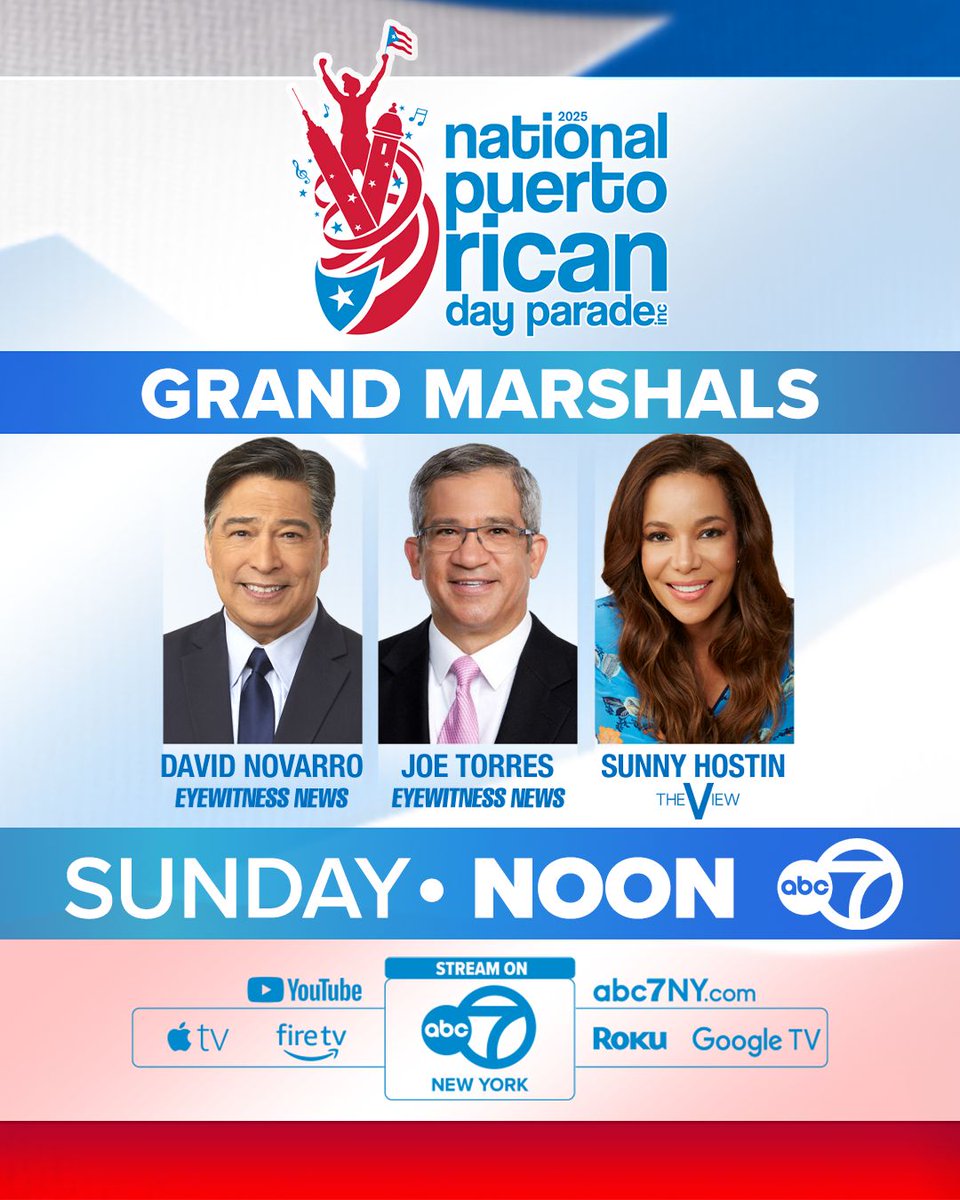 David Novarro, Joe Torres, Sunny Hostin Named Grand Marshals and Luis ...