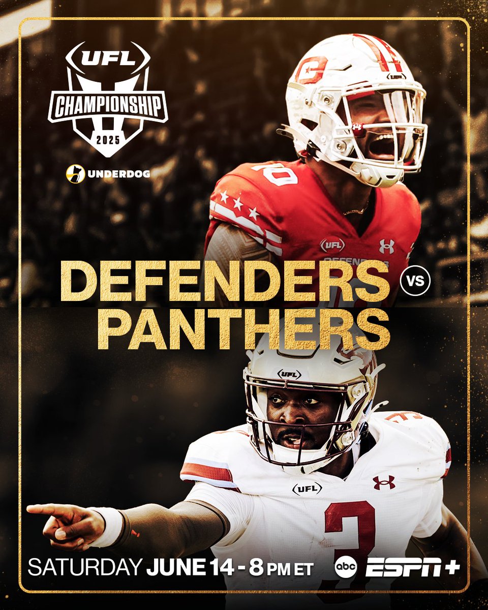 DC Defenders Meet Michigan Panthers Tonight for UFL Championship on ABC ...