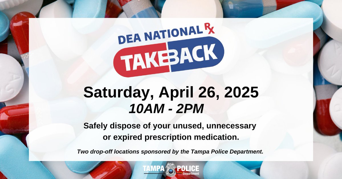 DEA's 28th National Prescription Drug Take Back Day Set for April 26 ...