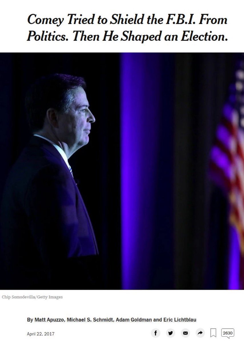 Declassified FBI Files Tie Comey to 2017 New York Times Leaks ...