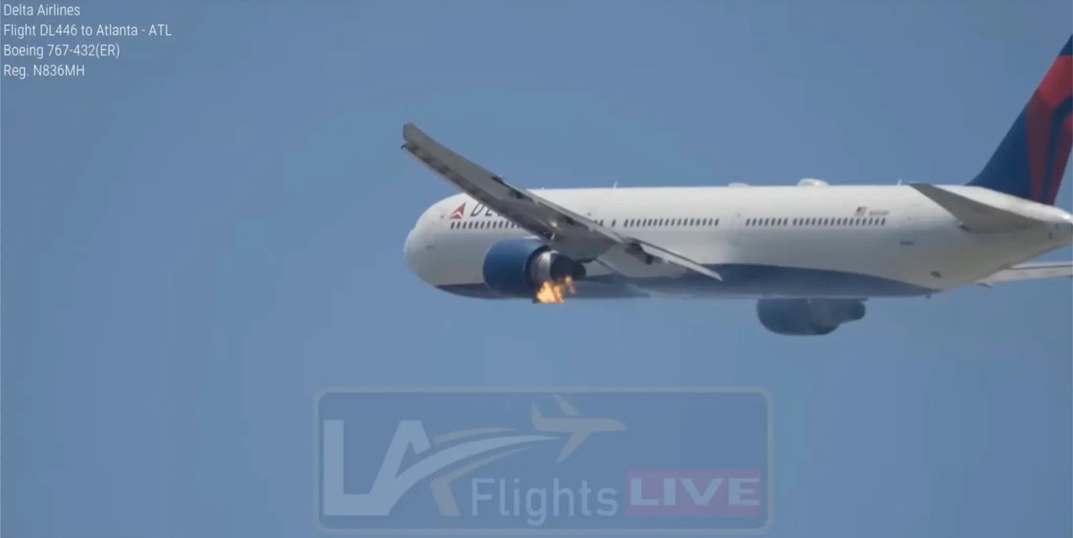 Delta Boeing 767 Returns to LAX After Engine Fire | DeepNewz Los Angeles