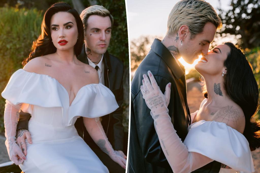 Demi Lovato Weds Jordan 'Jutes' Lutes in Ventura County, Wearing ...