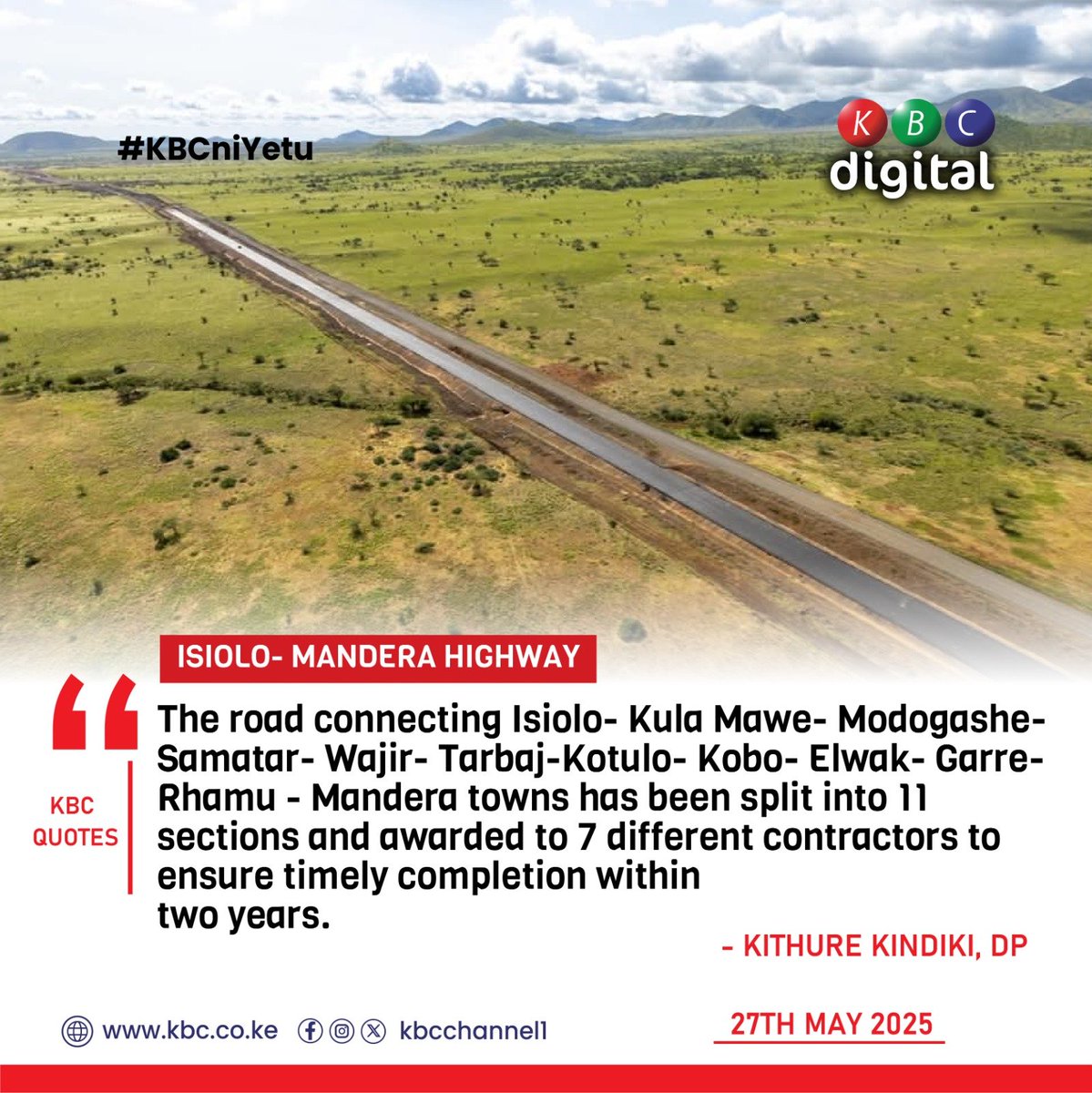 Deputy President Kindiki Inspects Sh100 Billion Isiolo-Mandera Highway ...