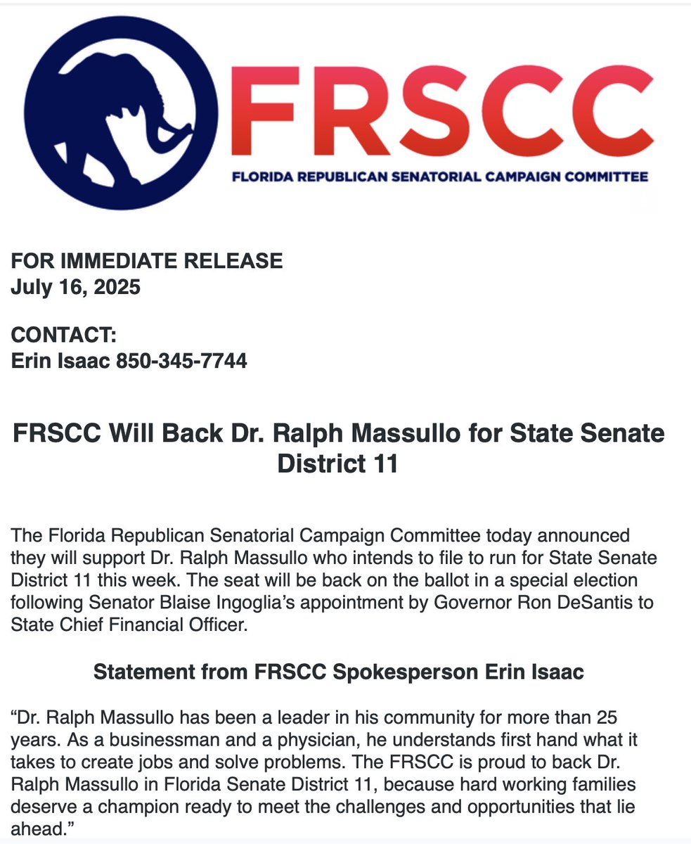 DeSantis Endorses Ralph Massullo for Florida Senate Seat Vacated by New ...