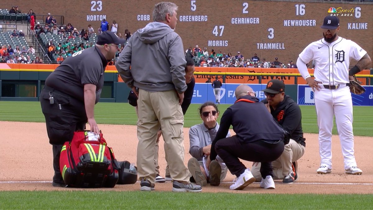 Detroit Tigers Grounds Crew Member Suffers Knee Injury, Flips Off ...