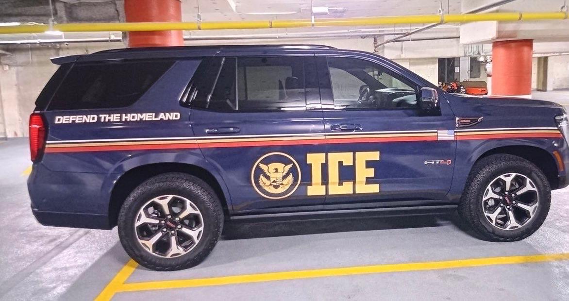 DHS Unveils ICE Vehicles Bearing ‘Defend the Homeland’ Slogan ...