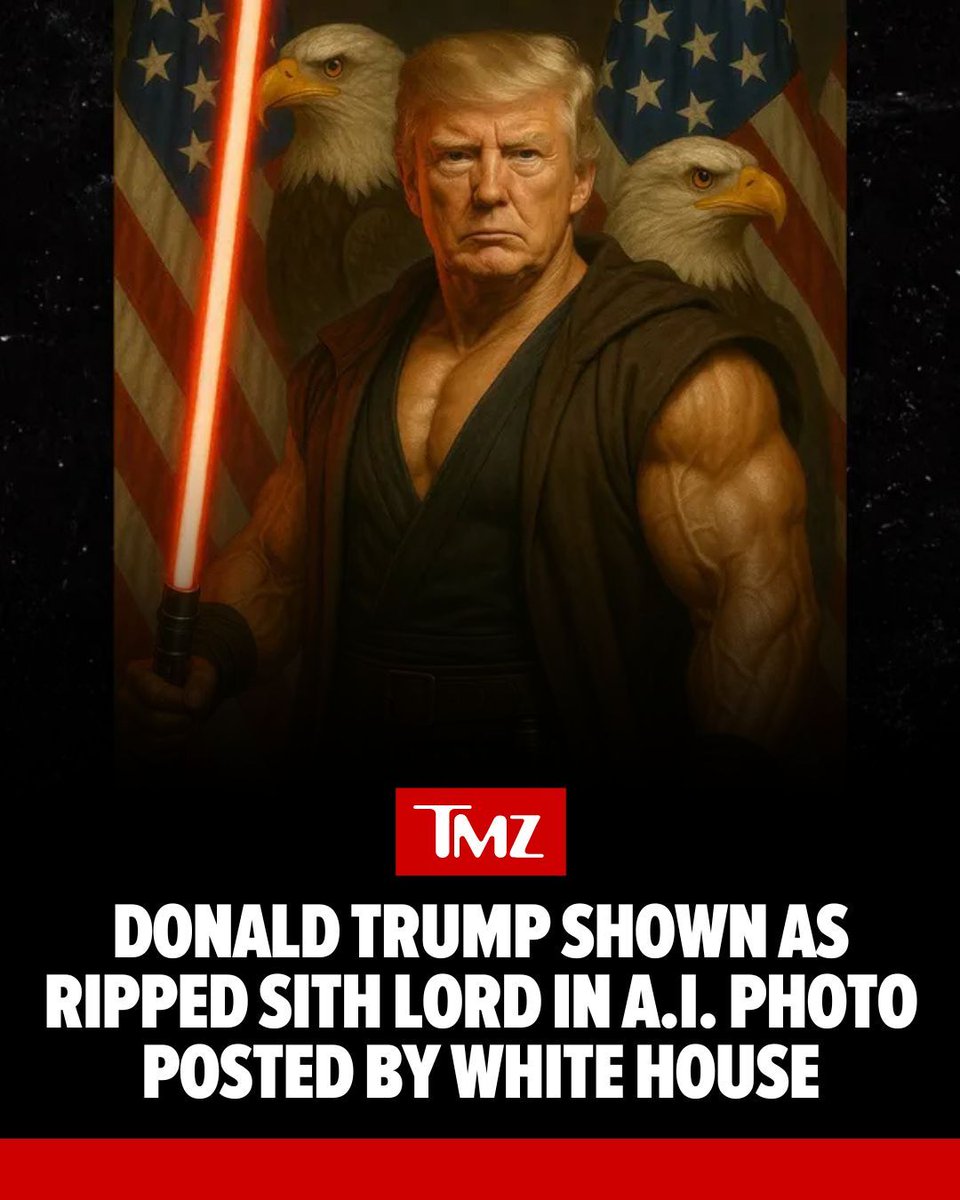 Donald Trump Holding Red Sith Lightsaber Sparks Star Wars Symbolism and ...