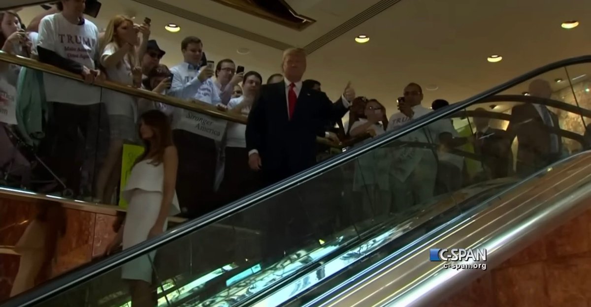 Donald Trump Marks 10 Years Since Golden Escalator Descent Launching ...
