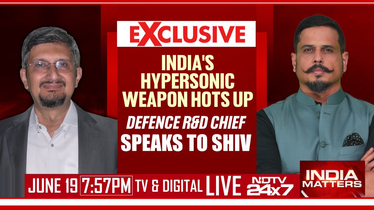 DRDO Chief Dr. Kamath Details India's Advanced Hypersonic Glide Missile, Astra Mk2/3, AMCA Jet ...