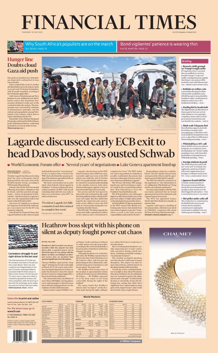 ECB's Lagarde Discussed Early Exit for WEF Role, ECB Denies, Schwab ...