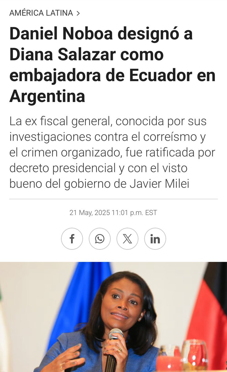 Ecuador’s Attorney General Diana Salazar Resigns May 20 After Leading ...