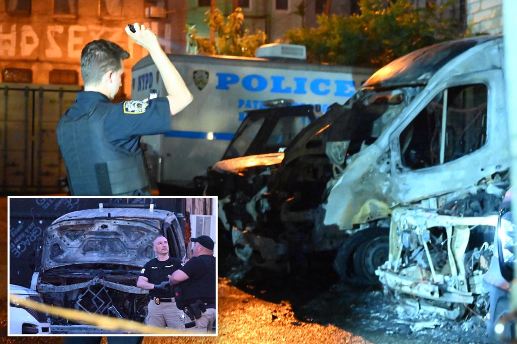 Eight NYPD Vehicles Set Ablaze in Suspected Arson at 83rd Precinct ...