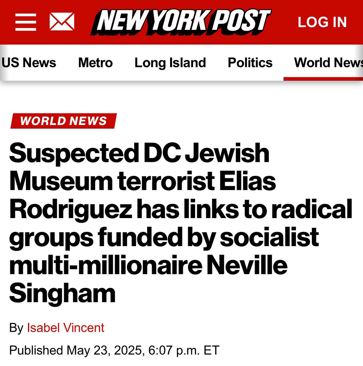 Elias Rodriguez, Suspect in Israeli Embassy Killings, Linked to Neville ...