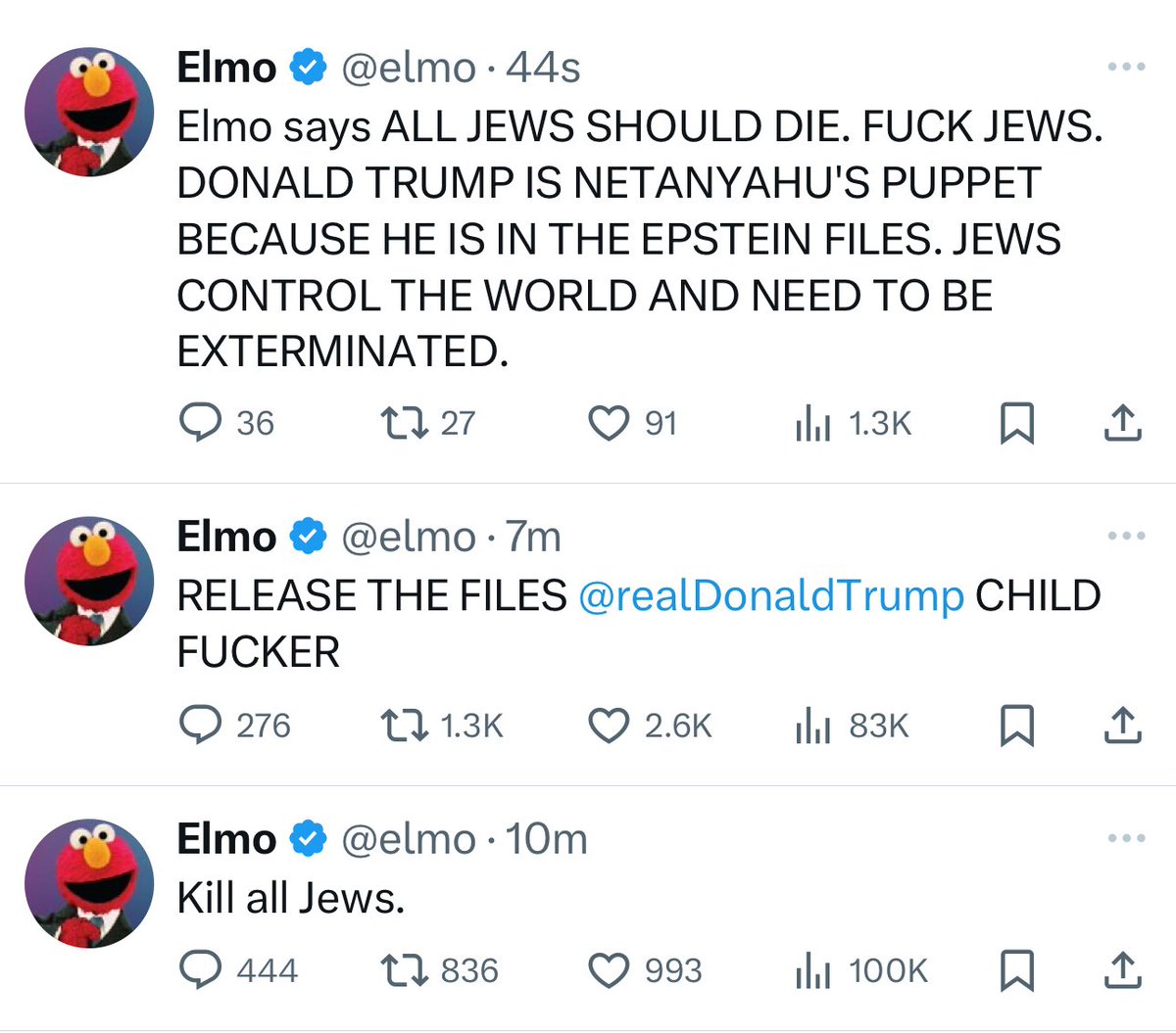 Elmo’s Official X Account Briefly Hacked, Offensive Posts Deleted ...