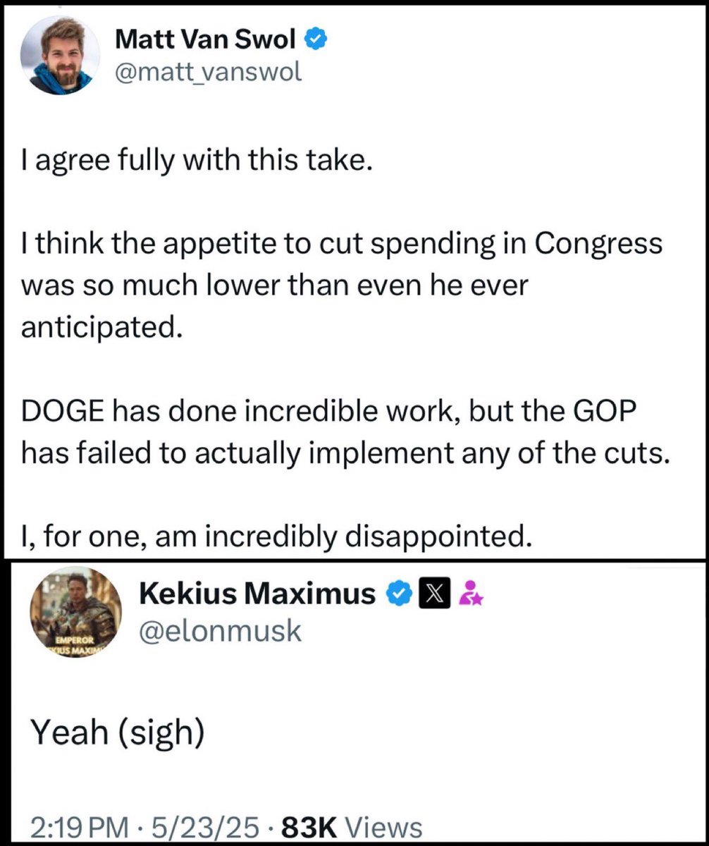 Elon Musk Disappointed as GOP Fails to Codify DOGE Cuts Targeting Waste ...