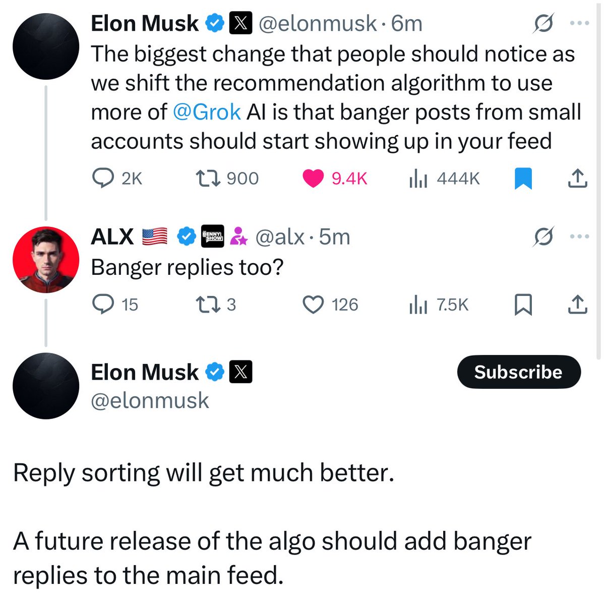 Elon Musk Integrates Grok AI Into X Recommendation Algorithm to Boost ...
