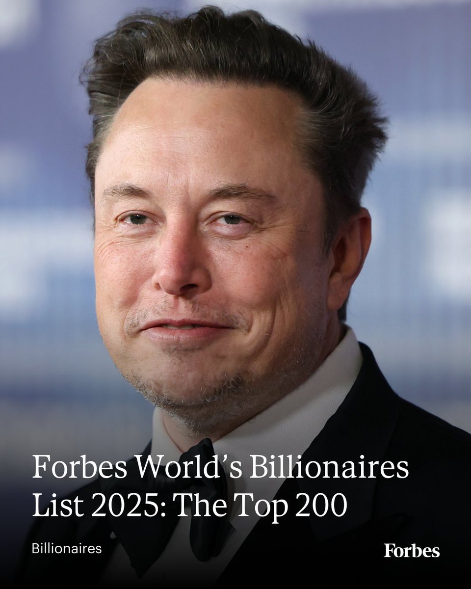 Elon Musk Tops Forbes 2025 List as World's Richest with $342 Billion, Driven by SpaceX and xAI ...