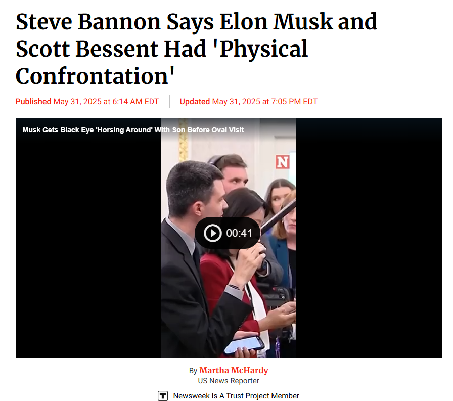 Elon Musk, Treasury Secretary Bessent in April White House Altercation ...