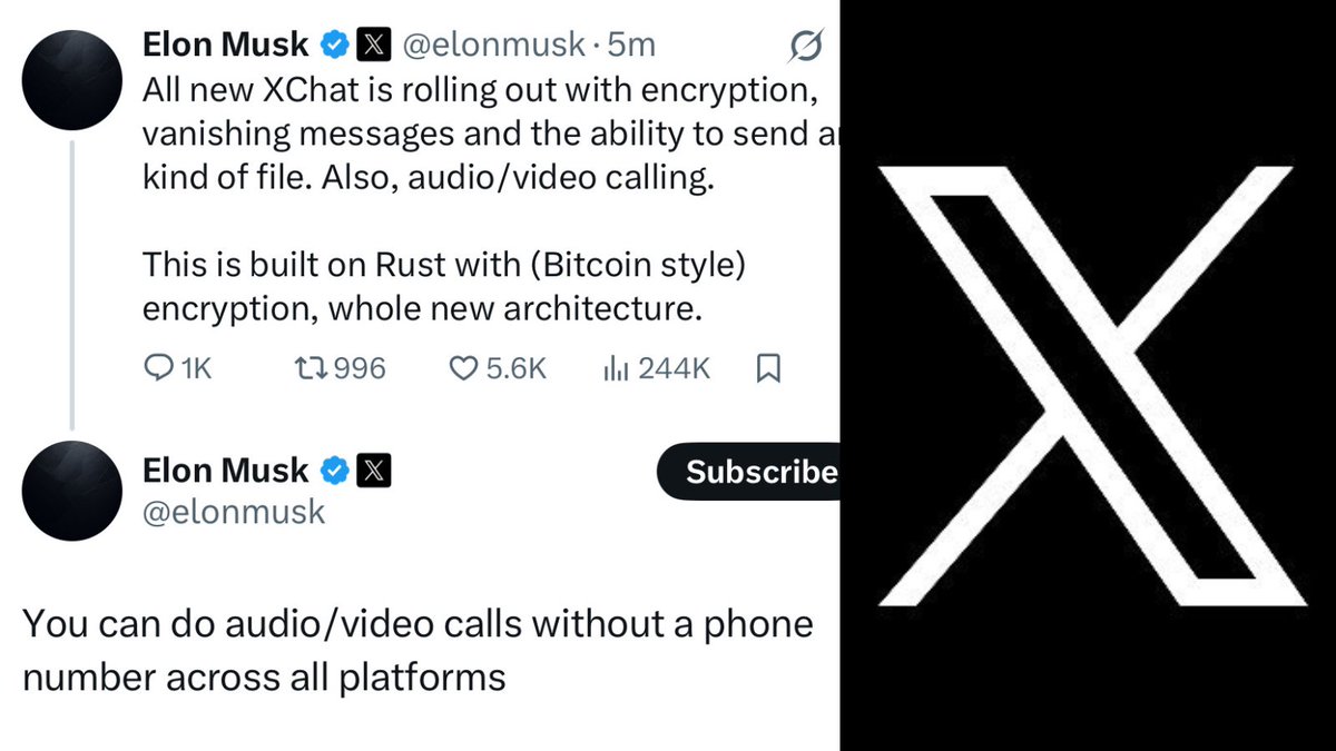 Elon Musk Unveils XChat, Encrypted Rust-Built Messenger Offering ...