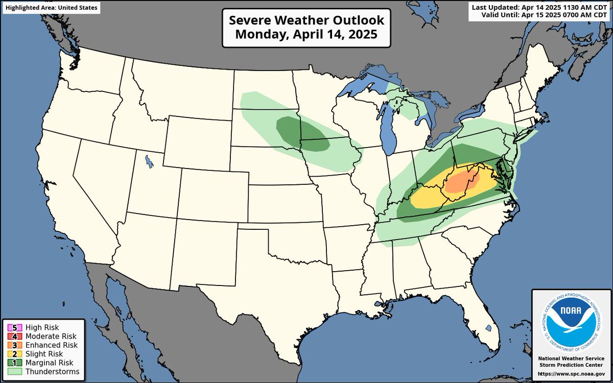 Enhanced Risk of Severe Weather with Damaging Winds and Tornadoes in ...